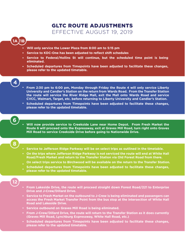 Route Adjustments – GLTC
