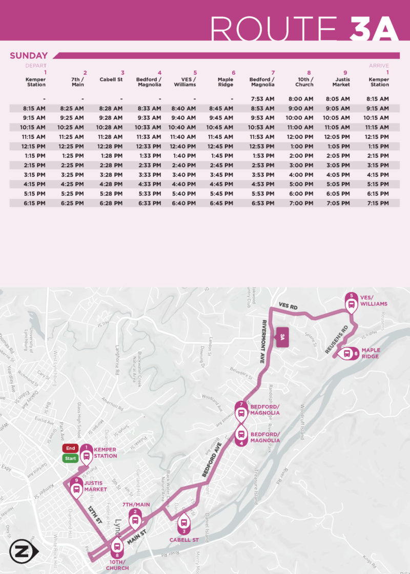 Route 3A – Sunday – GLTC